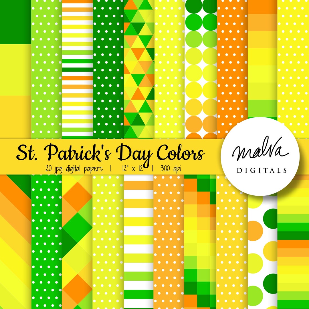 St. Patrick's Day Digital Papers, Saint Patrick's Day Digital Scrapbook ...
