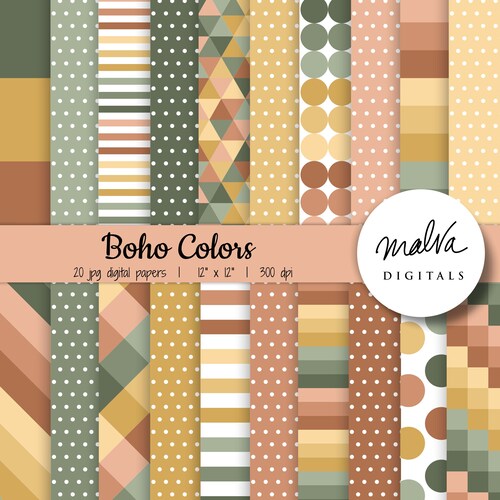 Chocolate Colors Digital Paper Pack Earthy Tones Neutral - Etsy
