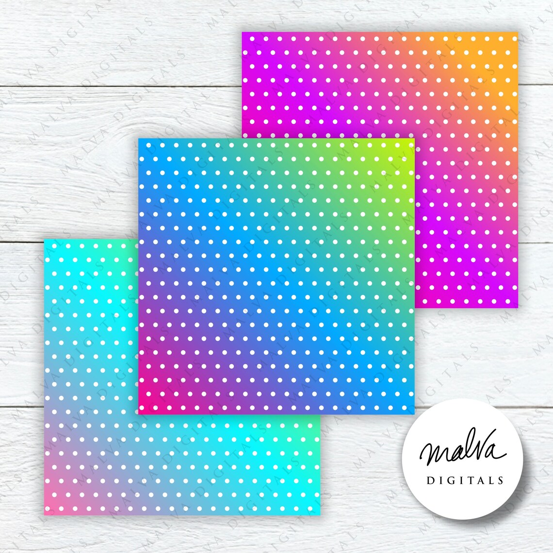 Neon Colors Digital Paper Pack Bright Colors Scrapbook Paper | Etsy