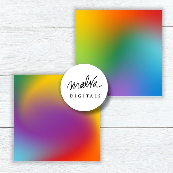 Rainbow Ombre Digital Paper Pack Digital Background - Etsy