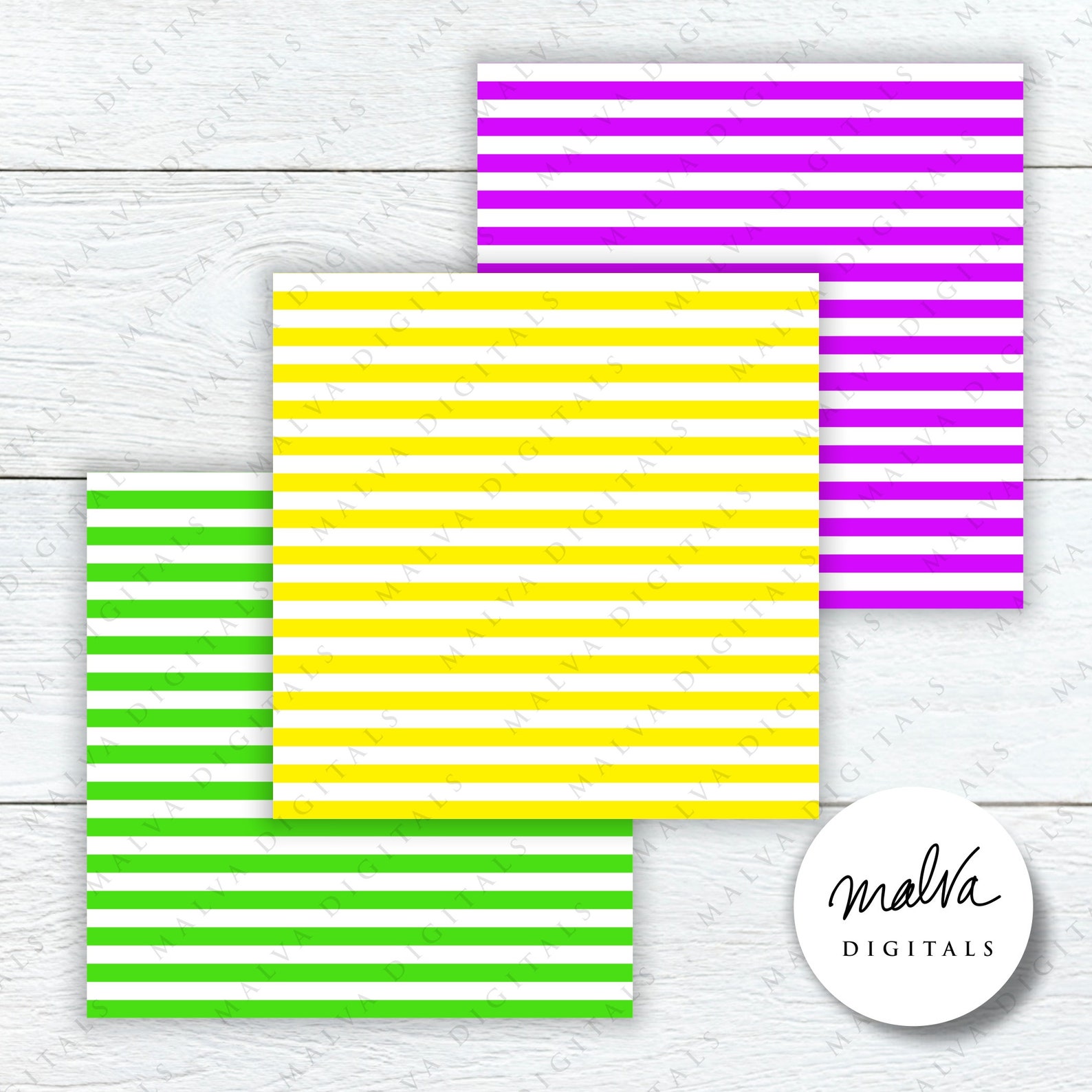Neon Digital Paper Pack Bright Colors Digital Scrapbook - Etsy