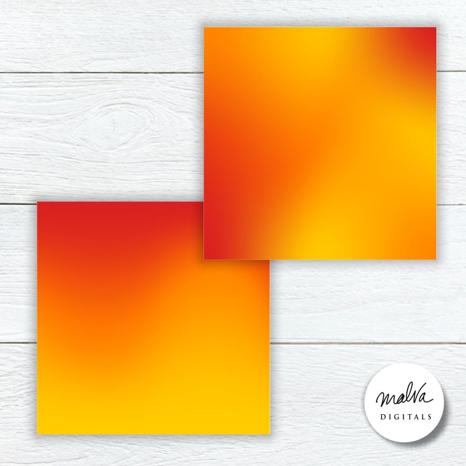 Red Orange Yellow Gradient Digital Paper Pack, Digital Background ...