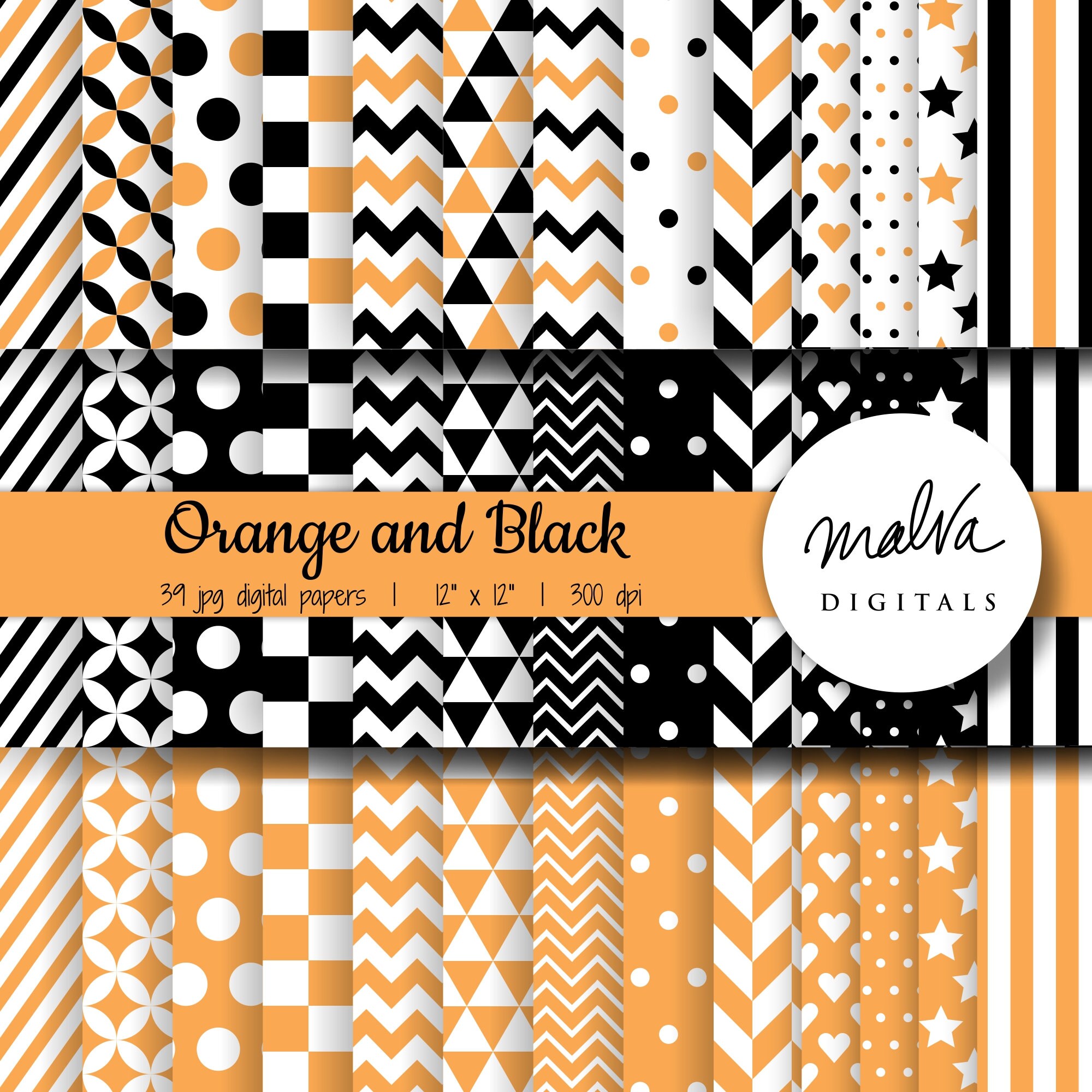 Graphic Design Stationery instant download Halloween fall digital paper ...