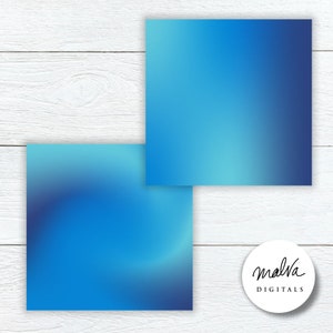 Blue Gradient Digital Paper Pack, Digital Background, Scrapbook Paper ...
