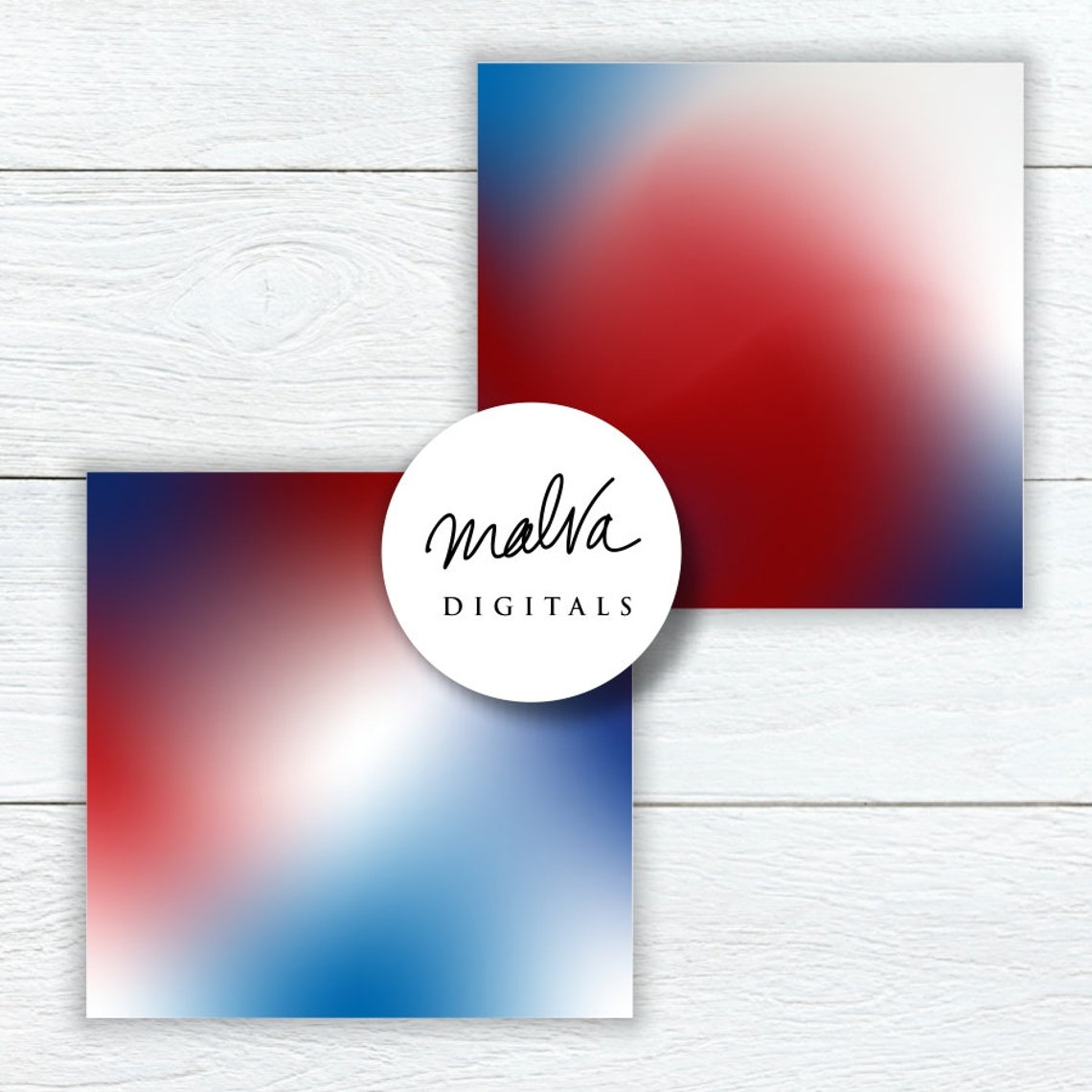 4th of July Gradient Digital Paper Pack, Independence Day Backdrop ...