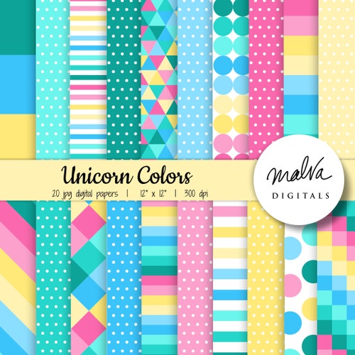 Neon Digital Paper Pack Bright Colors Digital Scrapbook - Etsy
