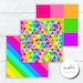 Neon Colors Digital Paper Pack, Bright Colors Scrapbook Paper, Digital ...