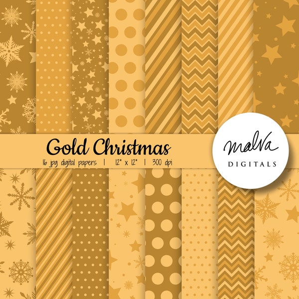 Wallpaper Snowflake Gold - Etsy
