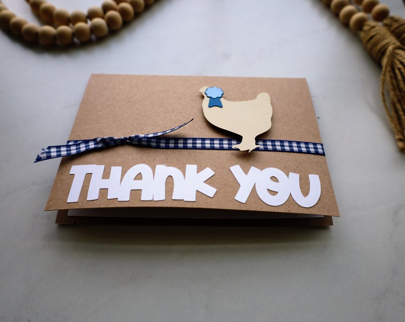 Handmade Chicken Thank You Card 4-H Thank You Card FFA Thank - Etsy