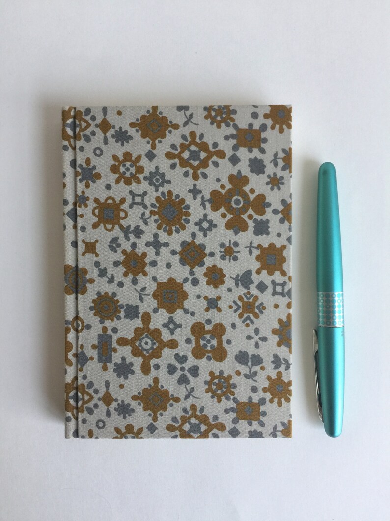 Handmade Hardcover Journal with Vintage Cloth Cover | Etsy