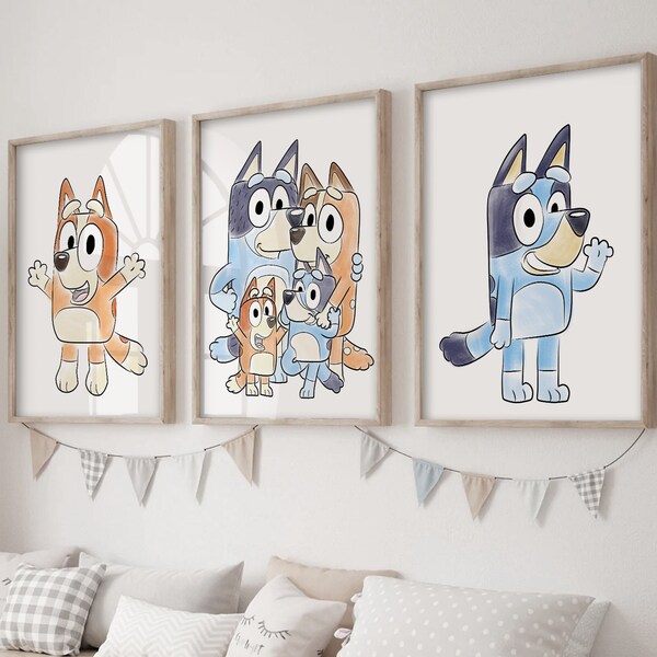 Bluey custom poster - Etsy.de