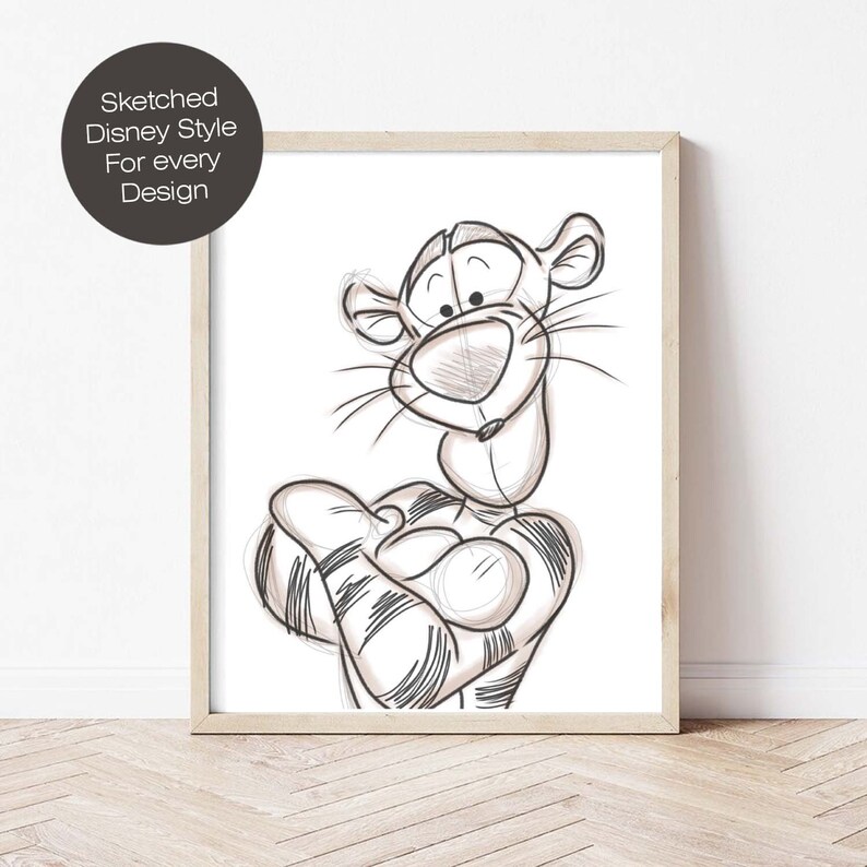 Heffalump Winnie the Pooh Art Print Wall Print Sketched Boho - Etsy