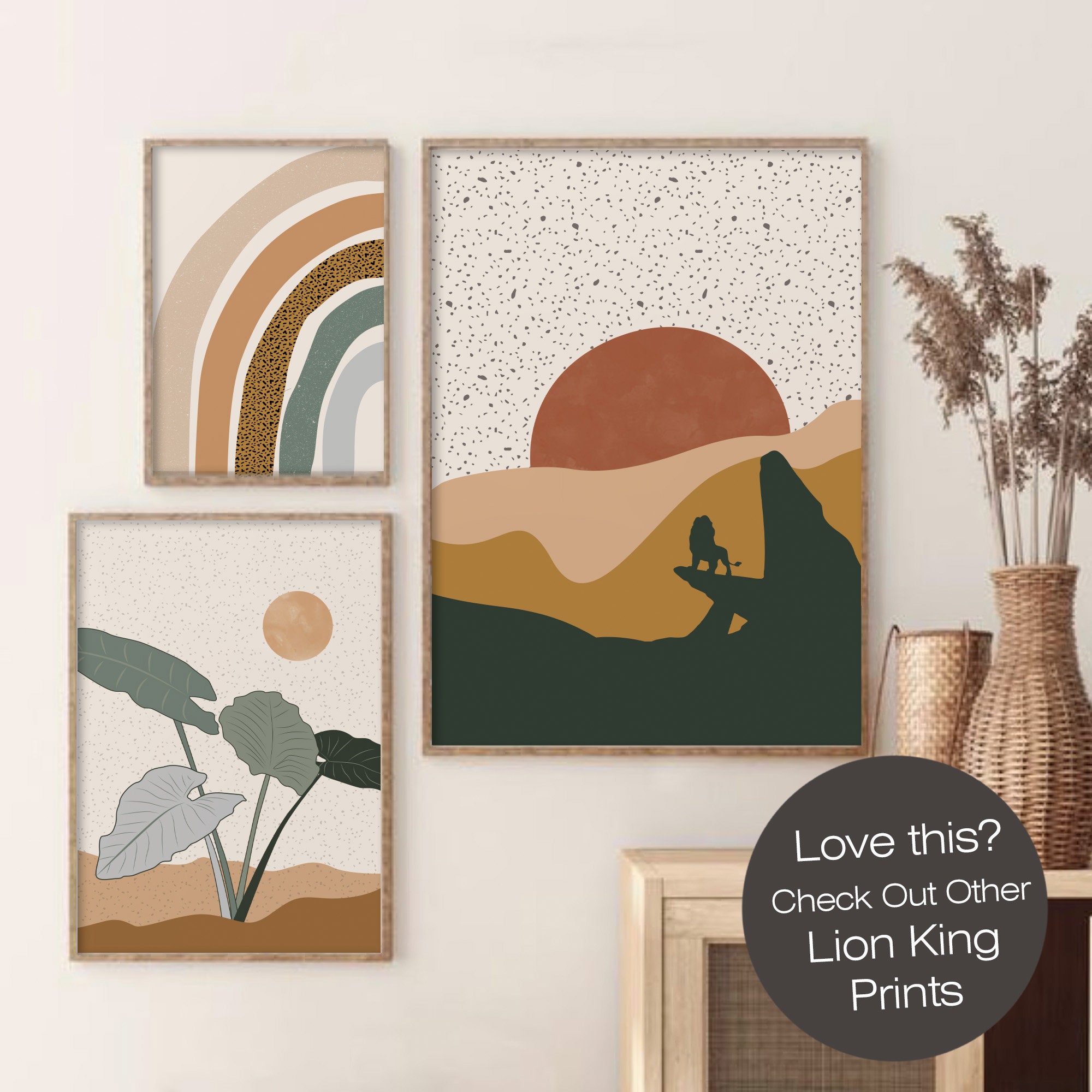 Mickey Mouse Sun Moon Stars Boho Wall Art Set of 2 Celestial - Etsy