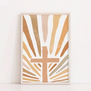 Christian Boho Abstract Set of 5 Print Printable Faith Wall - Etsy