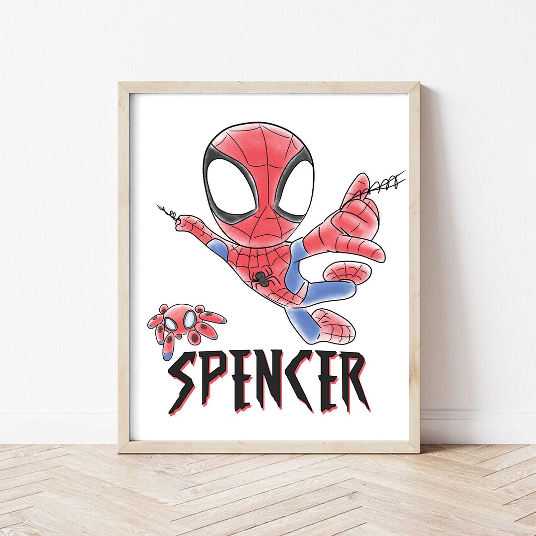 Personalized Spiderman Name Art Just Spiderman Name Art - Etsy UK