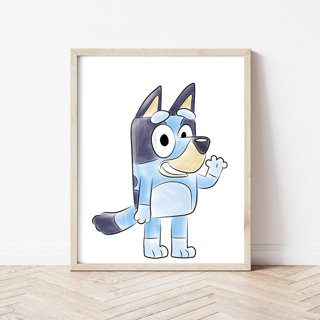 Bluey Wall Art Bluey Print Bluey Printable Nursery art - Etsy France