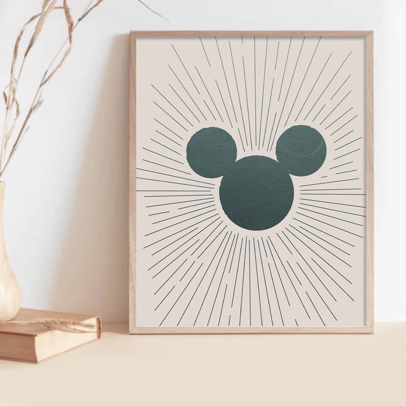 Mickey Abstract Art Gallery Art Bundle Set of 8 Boho Print - Etsy