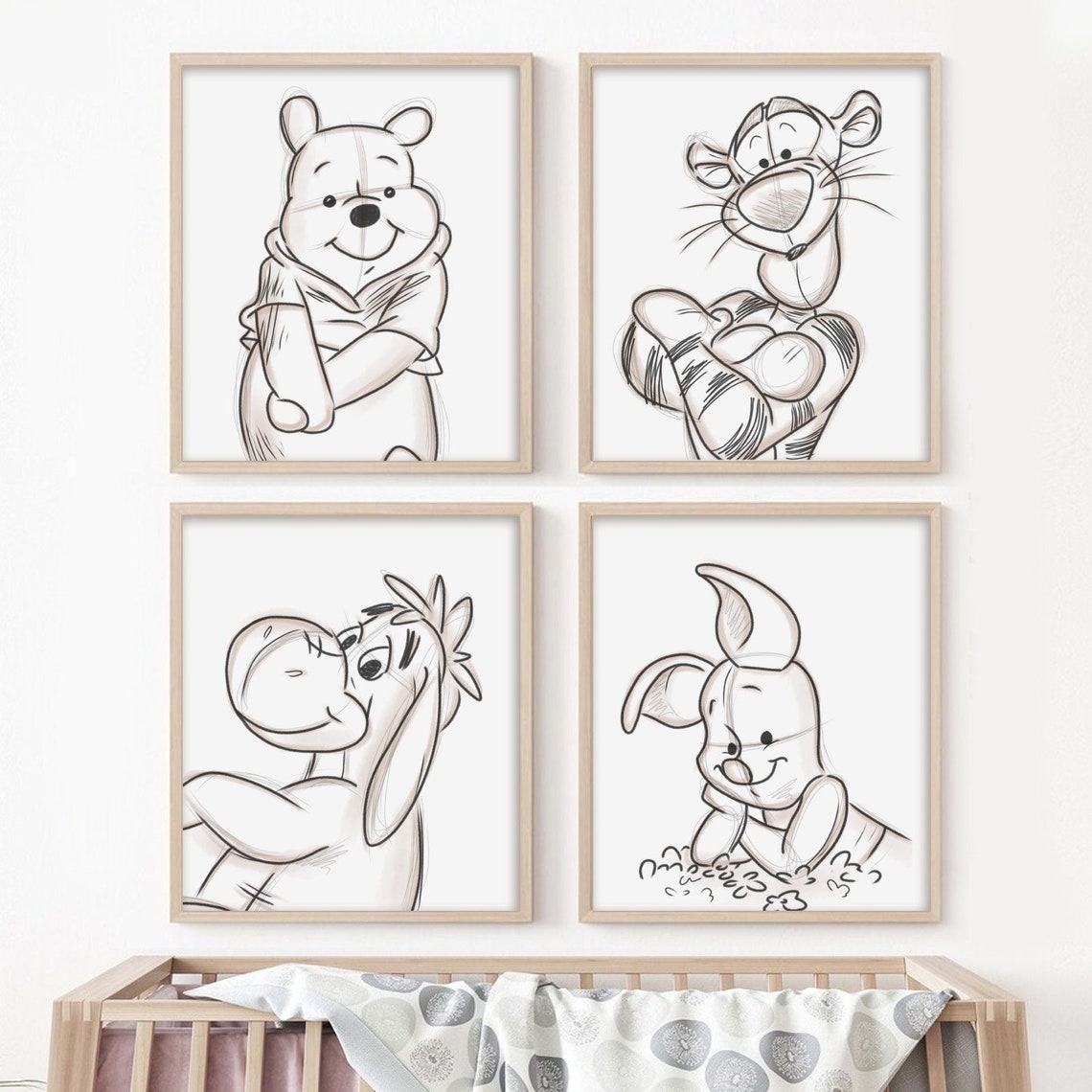 Heffalump Winnie the Pooh Art Print Wall Print Sketched Boho - Etsy