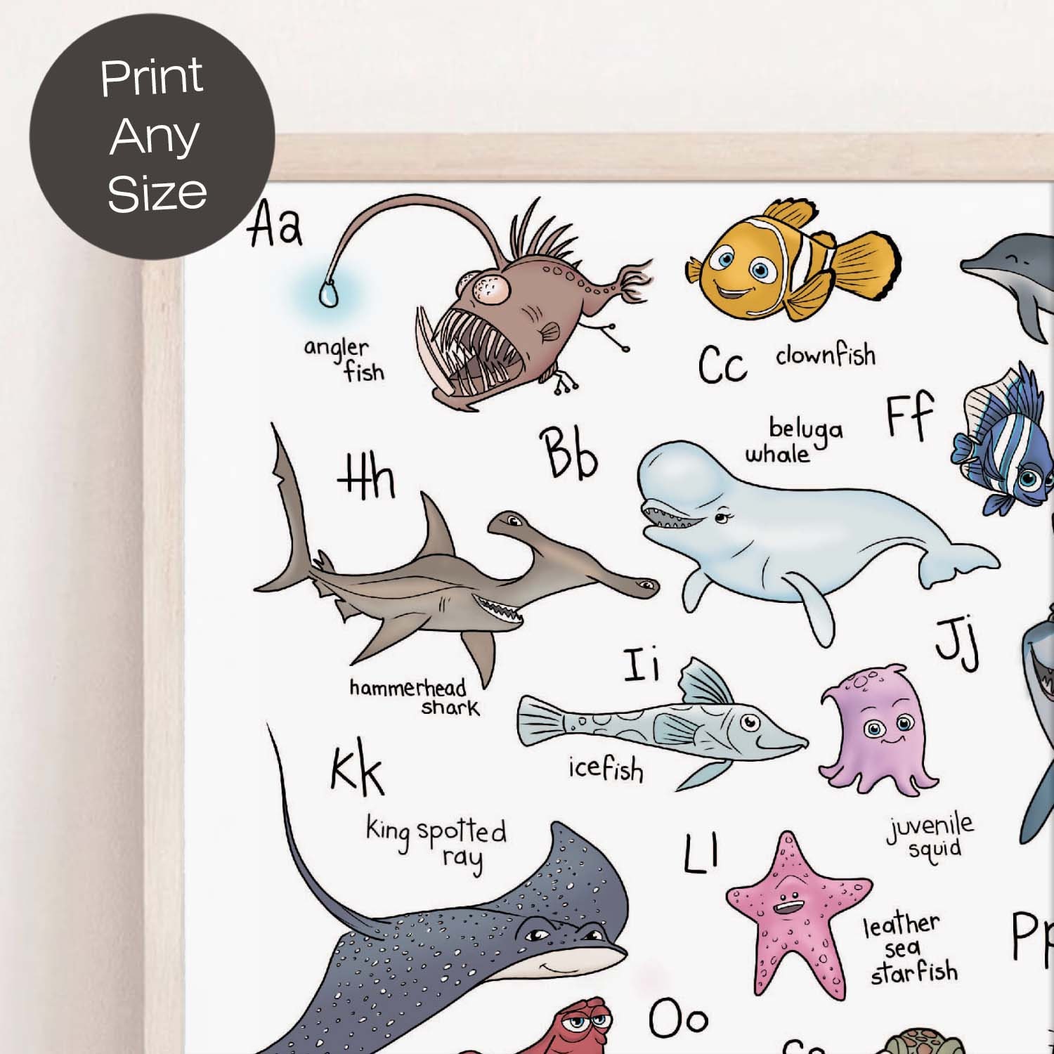 Finding Nemo Alphabet Poster Printable Wall Art ABC Poster - Etsy Hong Kong