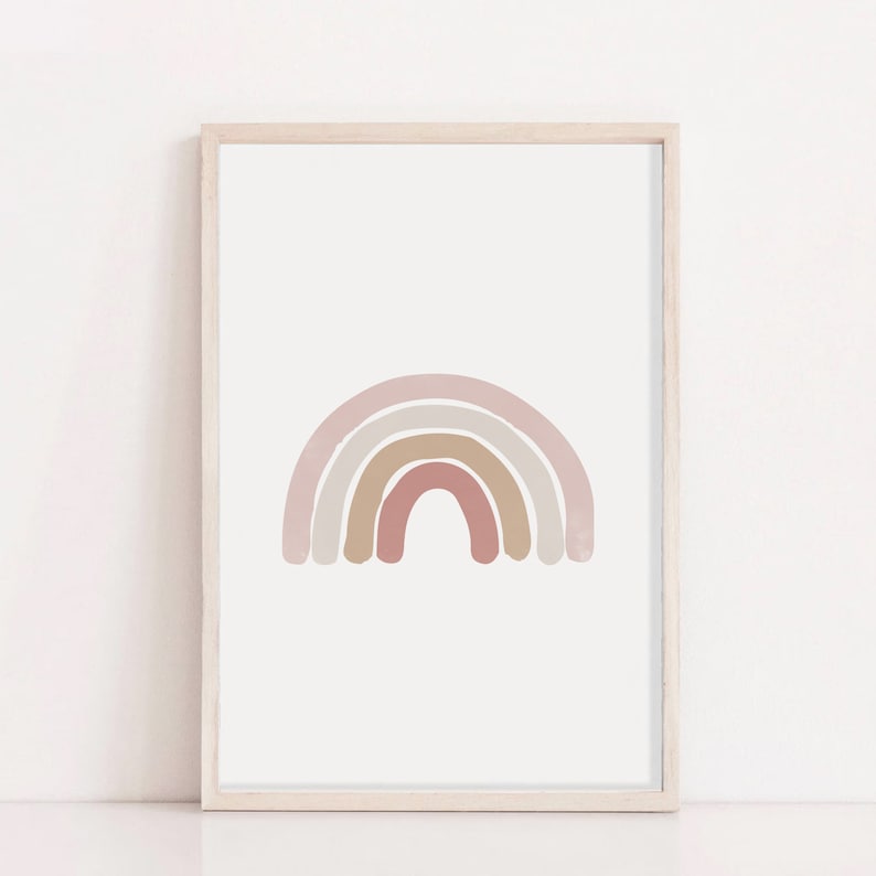 Mickey Neutral Rainbow Wall Art Set of 3 Prints Dreams Come - Etsy