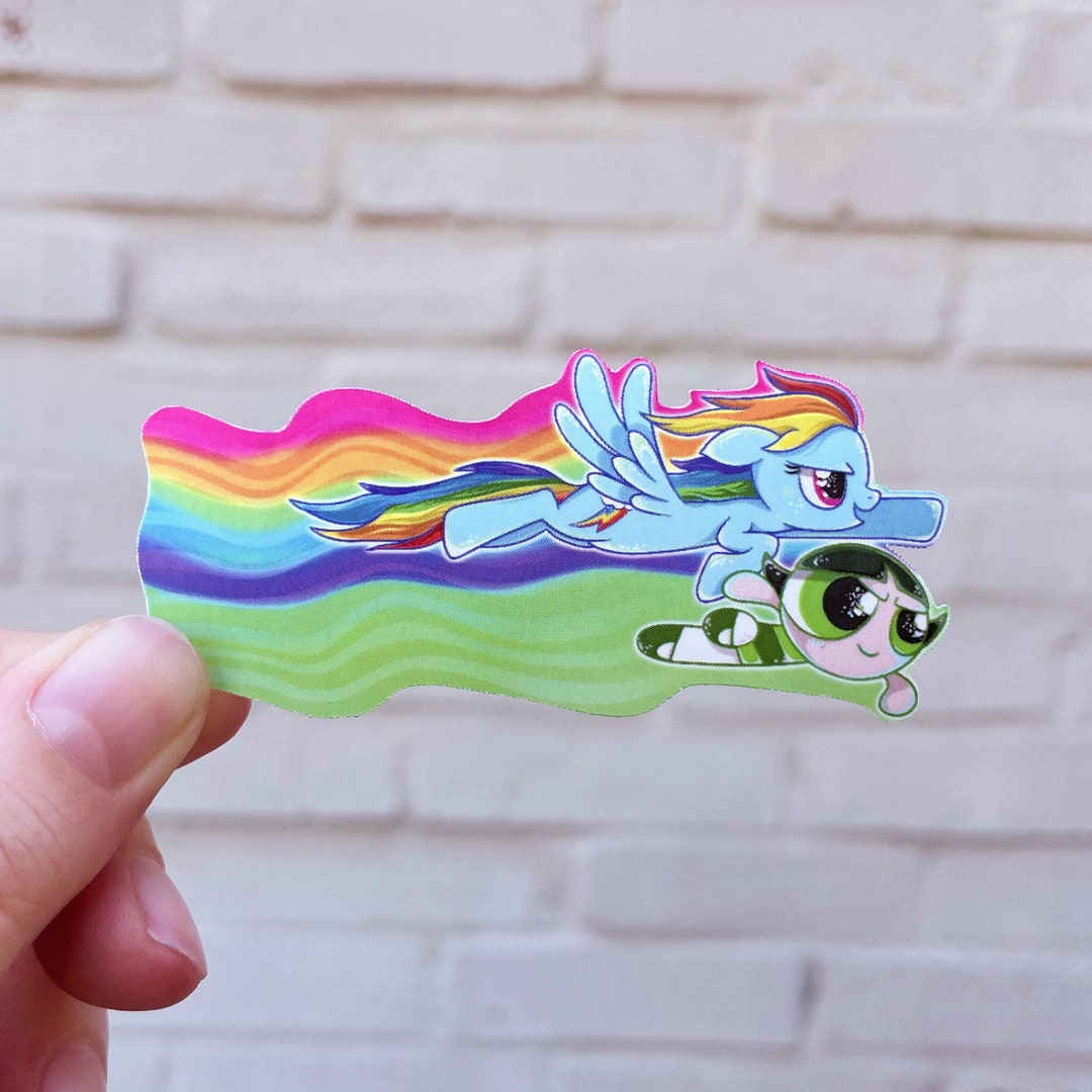 Buttercup X Rainbow Dash Sticker - PPG LMP - Etsy