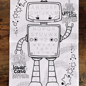 Alphabet Trace and Color Worksheets - Letter Tracing Coloring Sheets ...