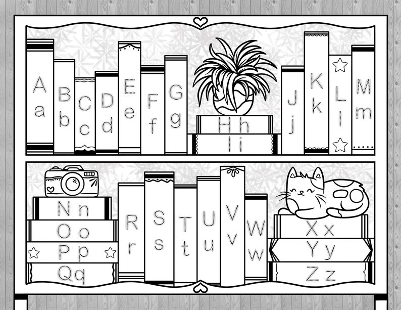 Alphabet Trace and Color Worksheets - Letter Tracing Coloring Sheets ...
