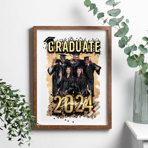 Class of 2024 /graduation Senior Design Template Canva PRO Template DIY ...