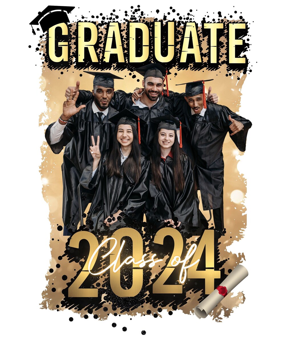 Class of 2024 /graduation Senior Design Template Canva PRO Template DIY ...