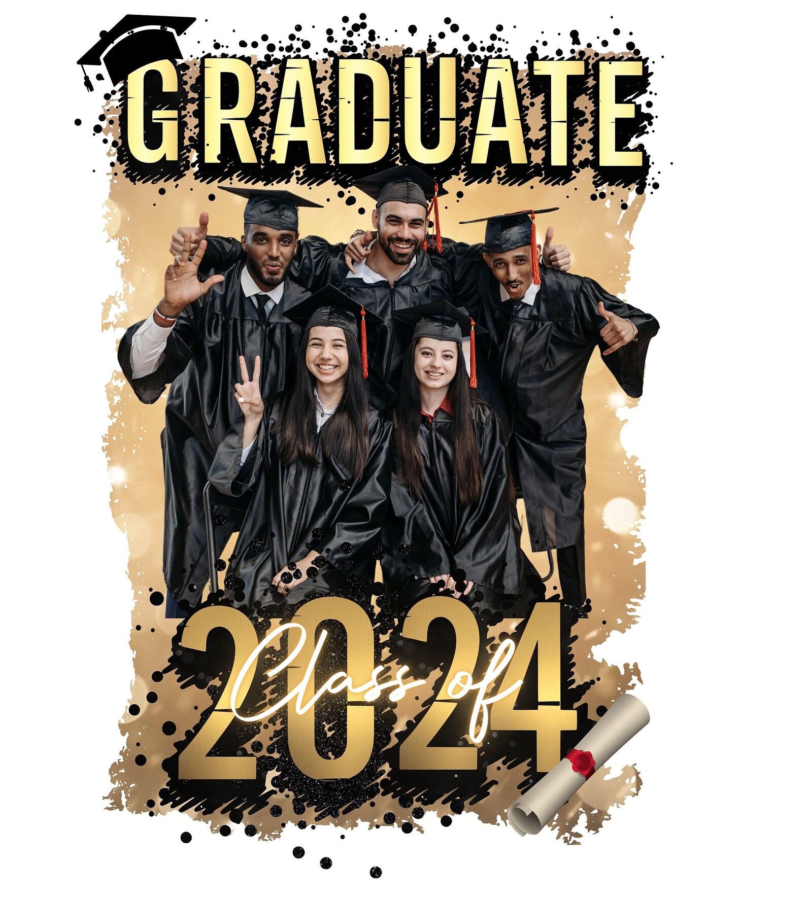 Class of 2024 /graduation Senior Design Template Canva PRO Template DIY ...