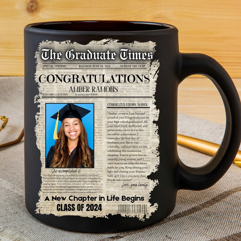 Graduate Printable Newspaper Keepsake, Graduation Gift for Her ...