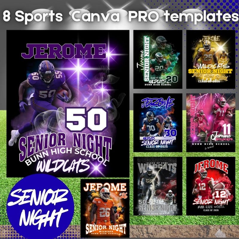 Senior Football Poster - Etsy