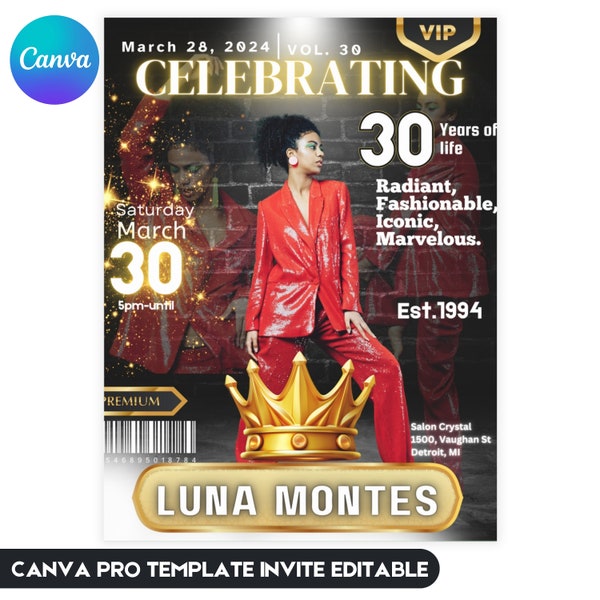 Magazine Invitation - Etsy