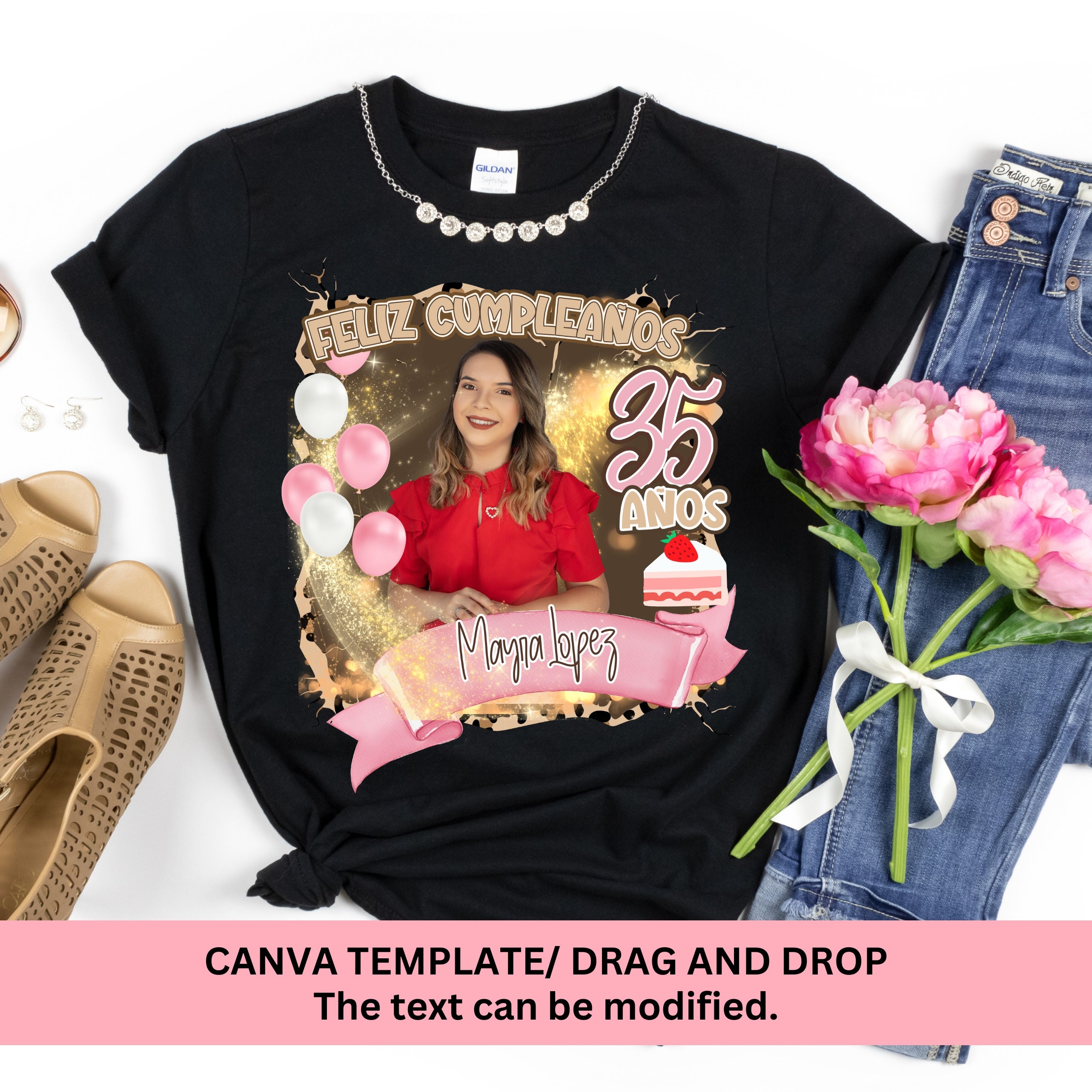 Feliz Cumpleanos Template/ Canva Pro/ Canva Drag and Drop/ Canva ...
