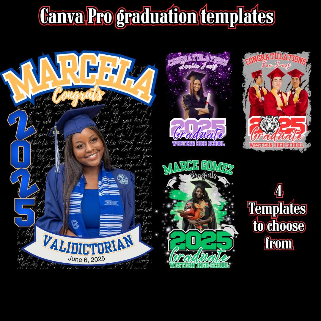 Class of 2025 /graduation Senior Design Template Canva PRO Template DIY ...