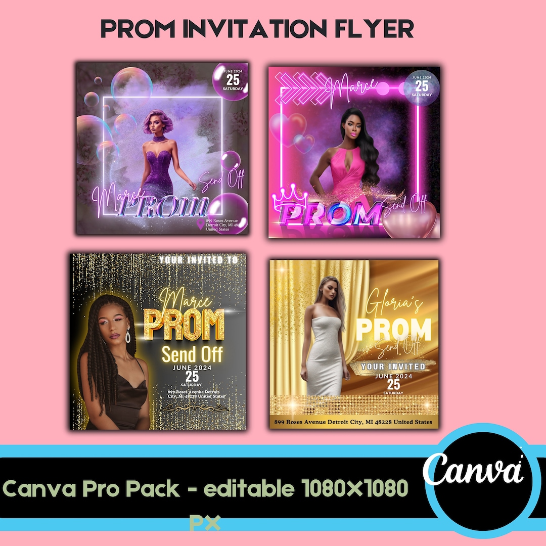 Prom Ivitation/ Prom Sendoff Flyer/ Prom Invitatio/ Party Invitation ...