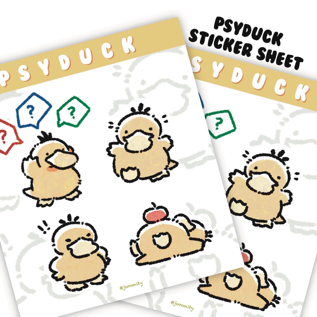Psyduck Sticker Sheet - Etsy