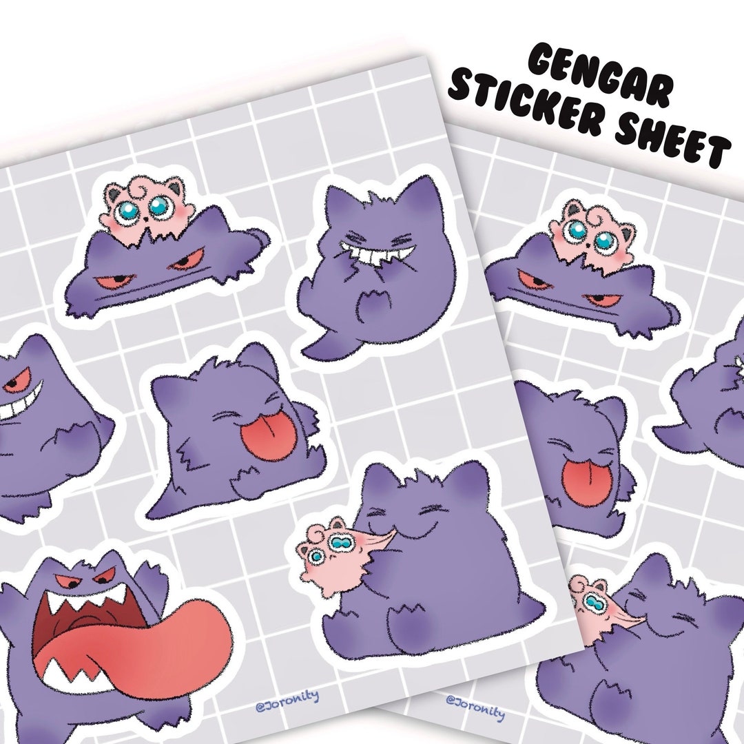 Gengar Sticker Sheet - Etsy