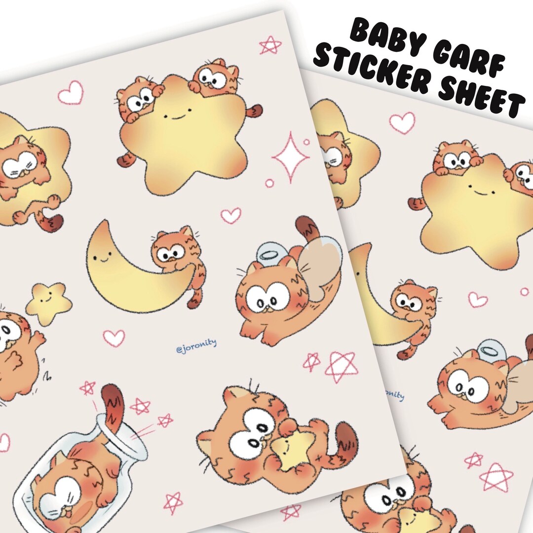 Baby Garf Sticker Sheet - Etsy