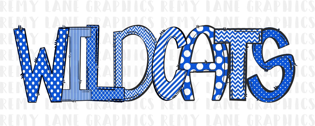 WILDCATS Scribble Letters Digital Download - Etsy