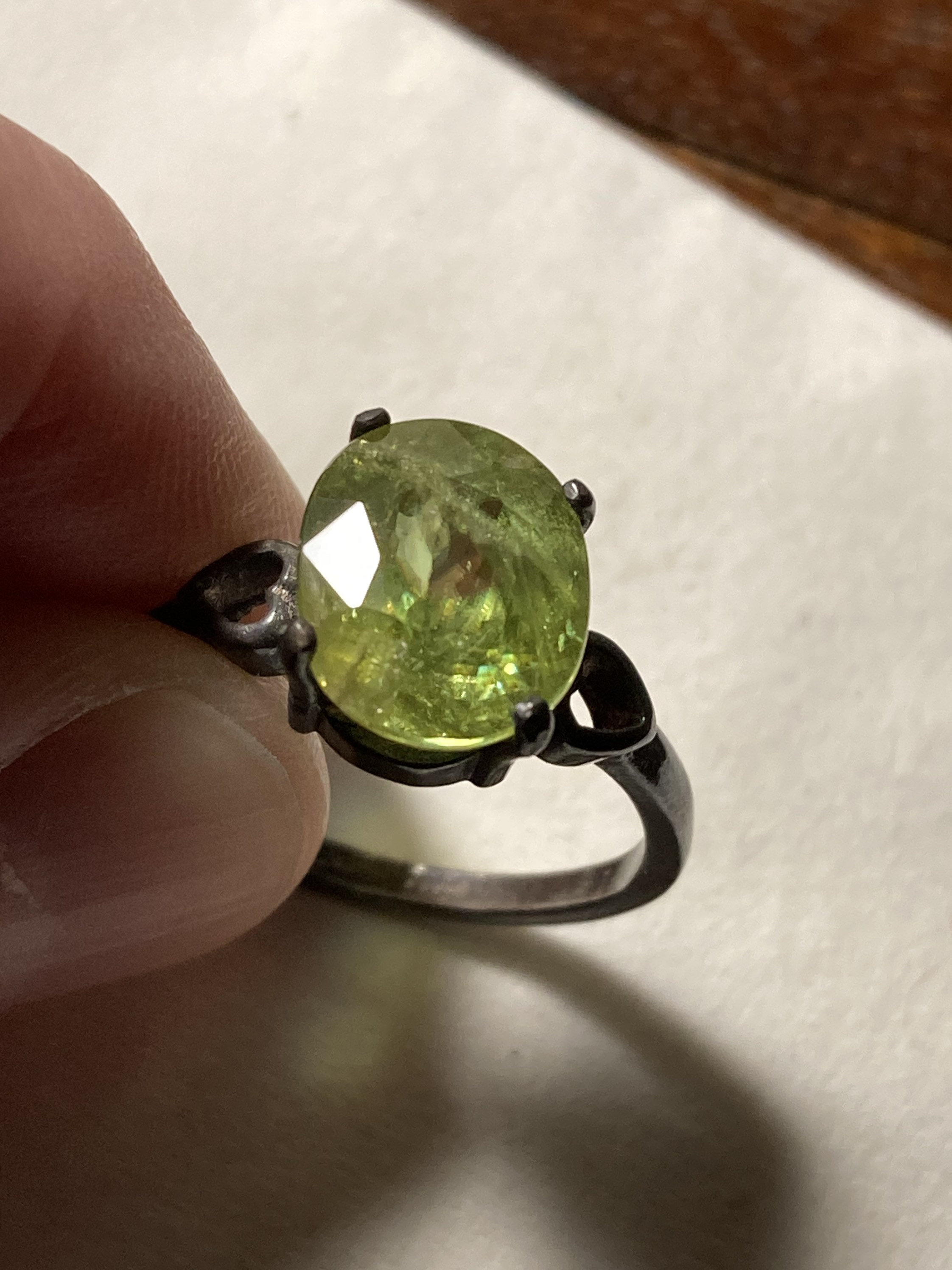 Sphene Ring in Sterling Silver (titanite) - Etsy