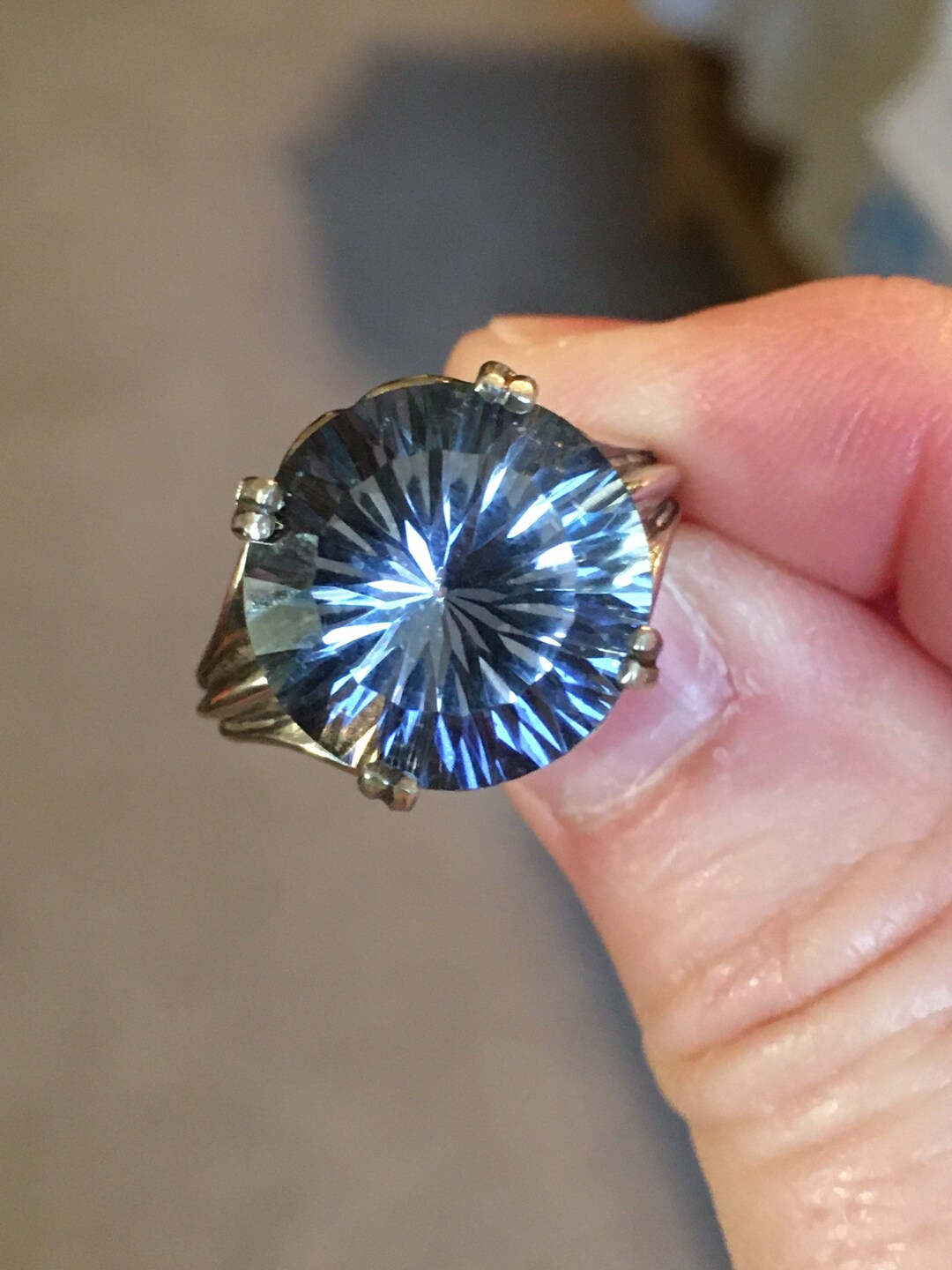 Blue/gray Quartz Ring - Etsy