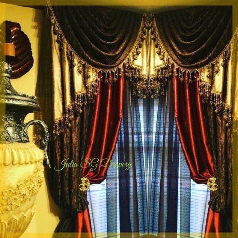 Elegancia Victorian Drapery Set. - Etsy