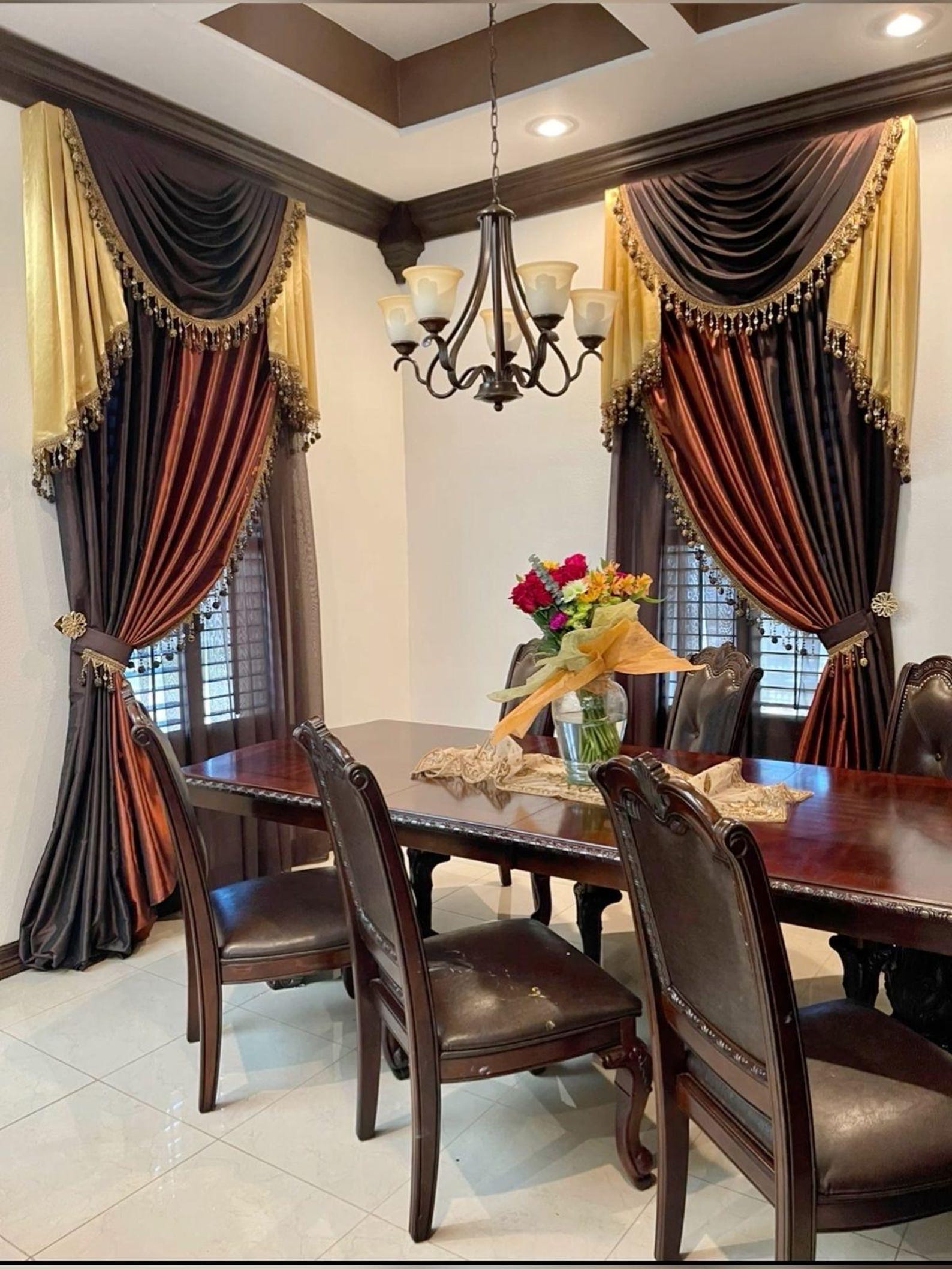 Elegancia Victorian Drapery Set. - Etsy