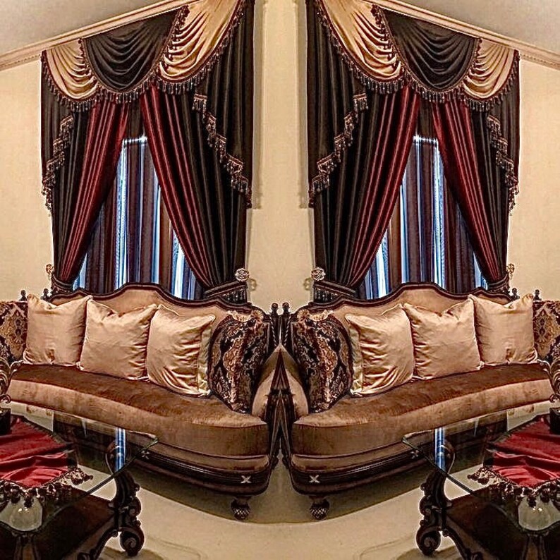 Elegancia Victorian Drapery Set. - Etsy