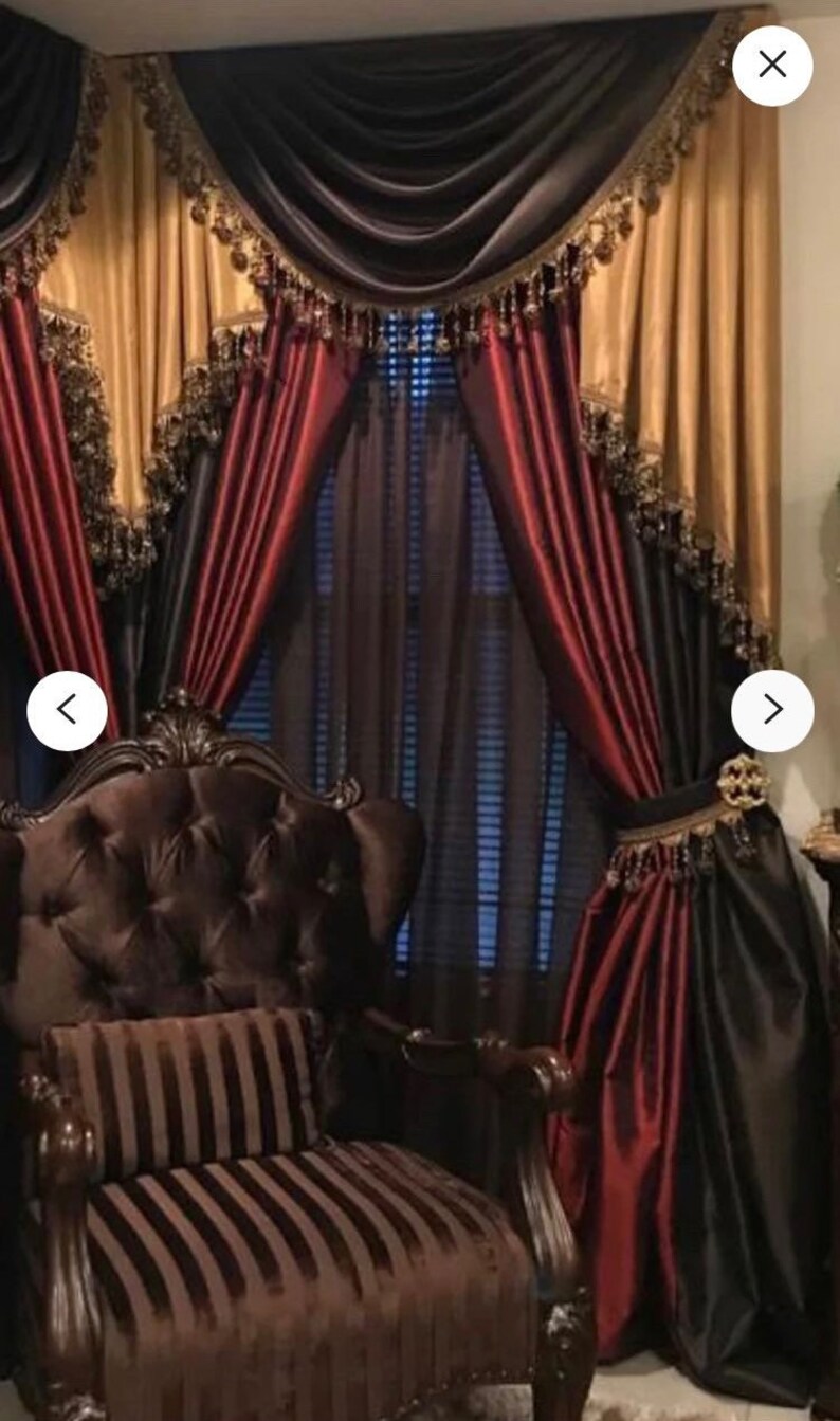Elegancia Victorian Drapery Set. - Etsy