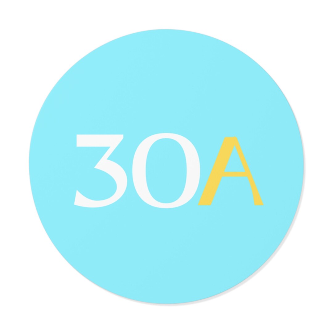 30A Blue Round Vinyl Stickers - Etsy