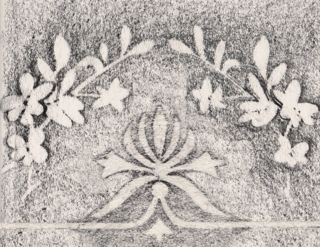 Charcoal Gravestone Rubbing Print [collage #1] - Etsy