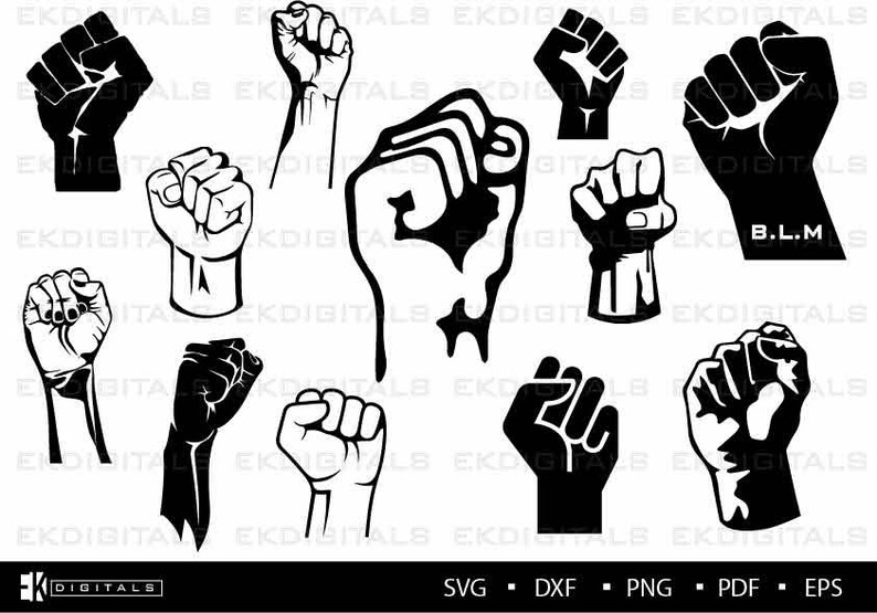 eps Jpeg,svg dfx,png clip art Silhouette,Cricut Revolutionary fist Cut ...