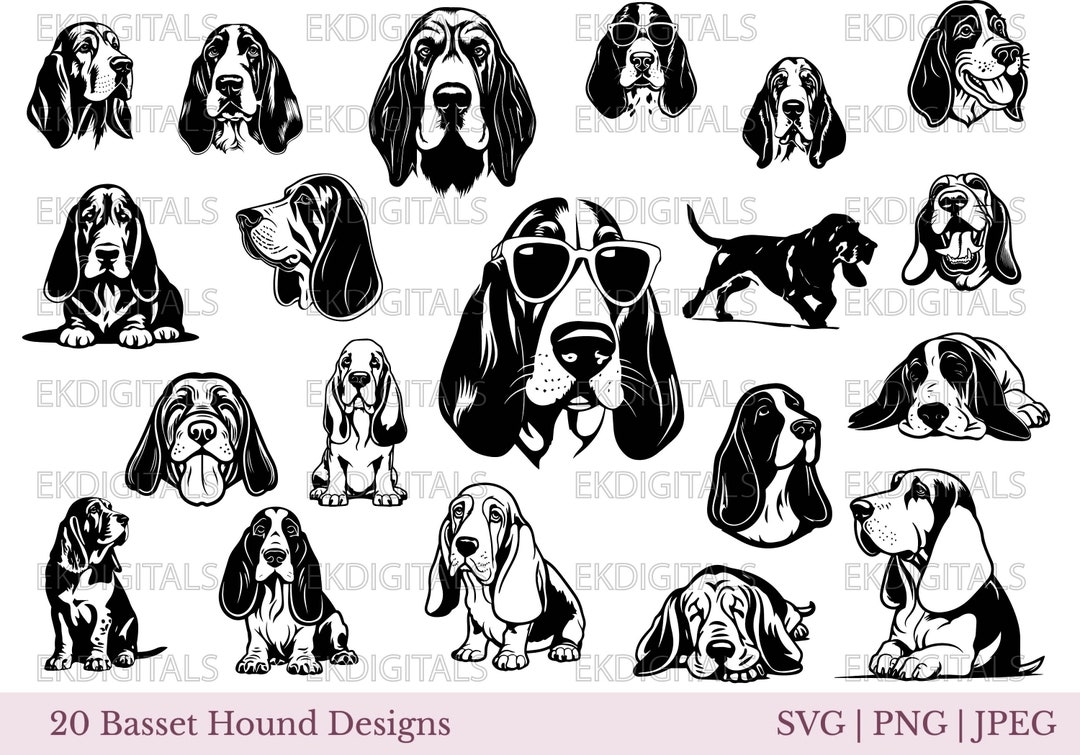 Basset Hound Hush Puppies Bundle | Logo Vinyl Stencil | Frenchie ...